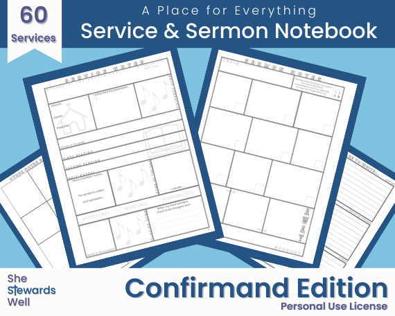 A Place for Everything : A Confirmand's Service and Sermon Notebook ...